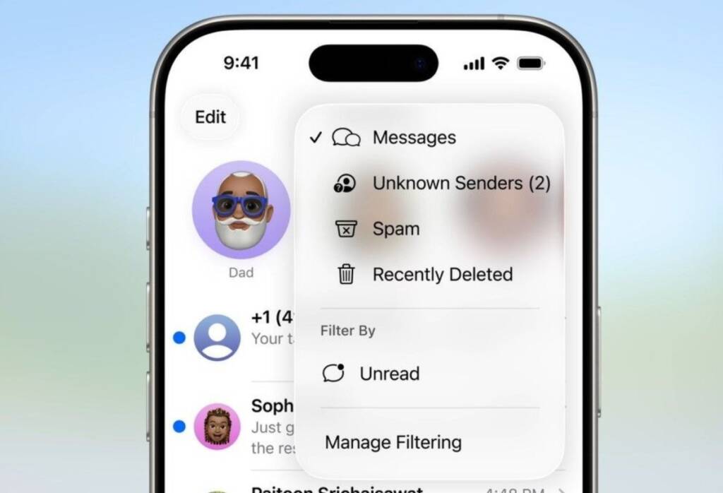 В iOS 26 з’явиться вбудований спам-фільтр для SMS від незнайомих номерів – Смартфони | iTechua